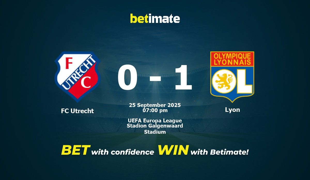 FC Utrecht vs Lyon Prediction, Odds & Betting Tips 09/25/2025