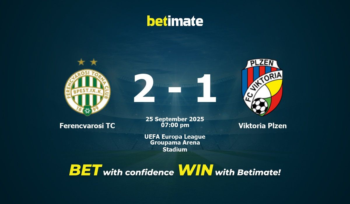 Ferencvarosi TC vs Viktoria Plzen Prediction, Odds & Betting Tips 09/25/2025