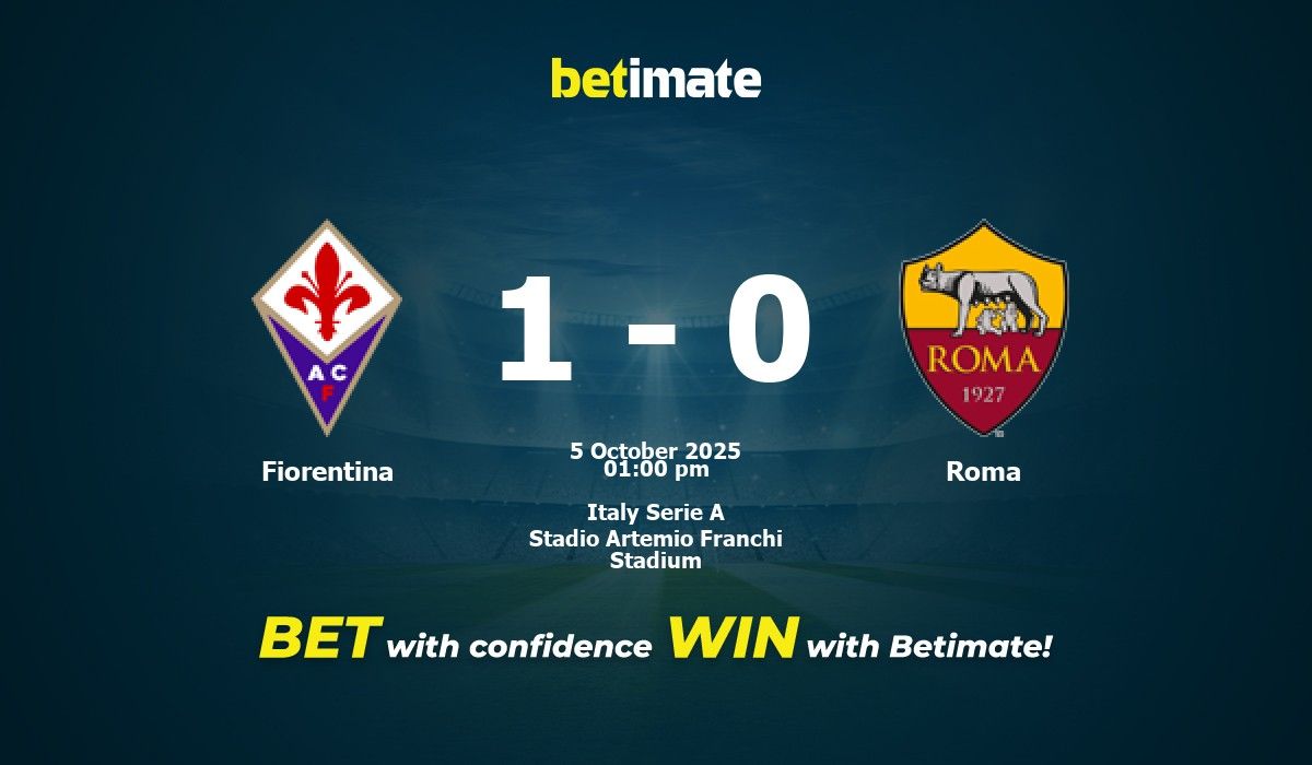 Fiorentina vs Roma Prediction, Odds & Betting Tips 10/05/2025