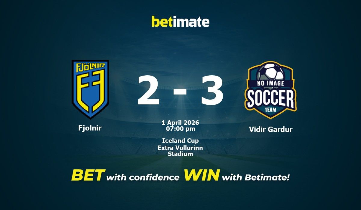 Fjolnir vs Vidir Gardur Prediction, Odds & Betting Tips 04/01/2026