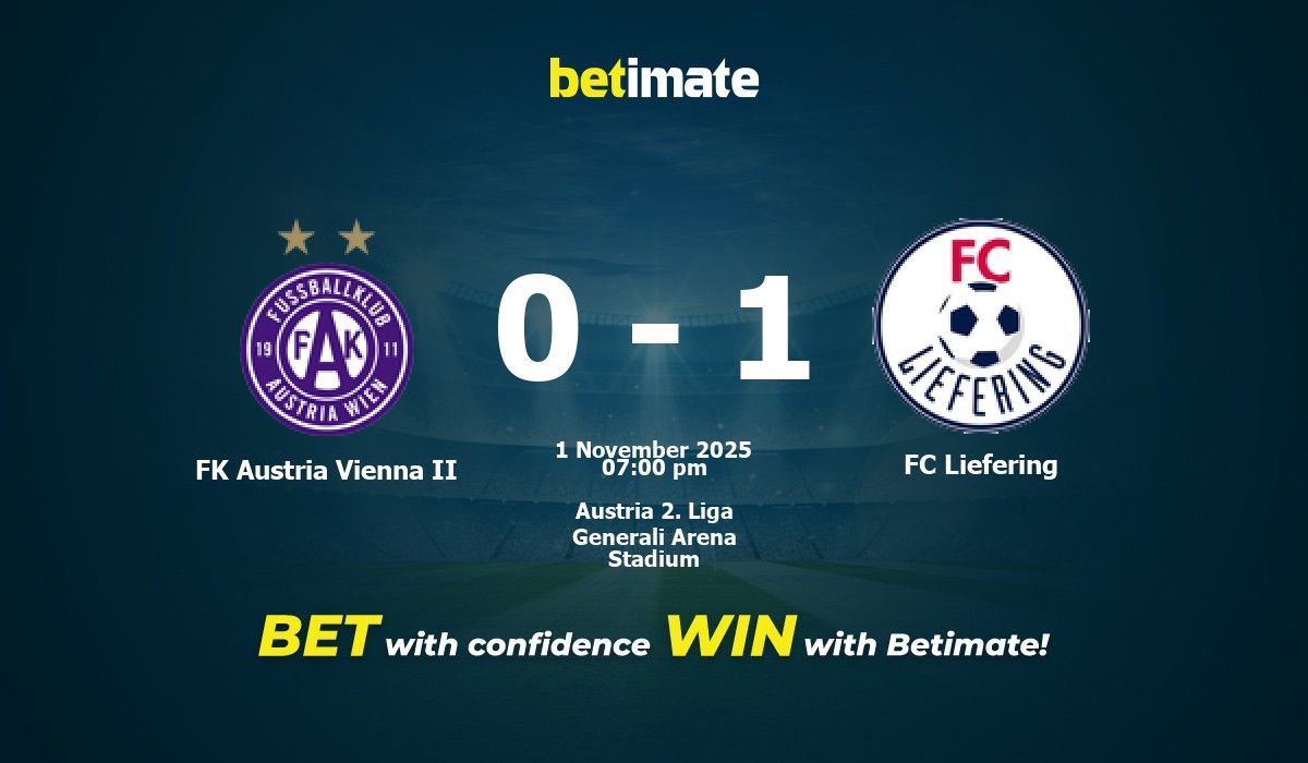 FK Austria Vienna II vs FC Liefering Prediction, Odds & Betting Tips 11 ...