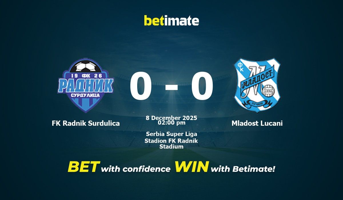 FK Radnik Surdulica vs Mladost Lucani Prediction, Odds & Betting Tips ...
