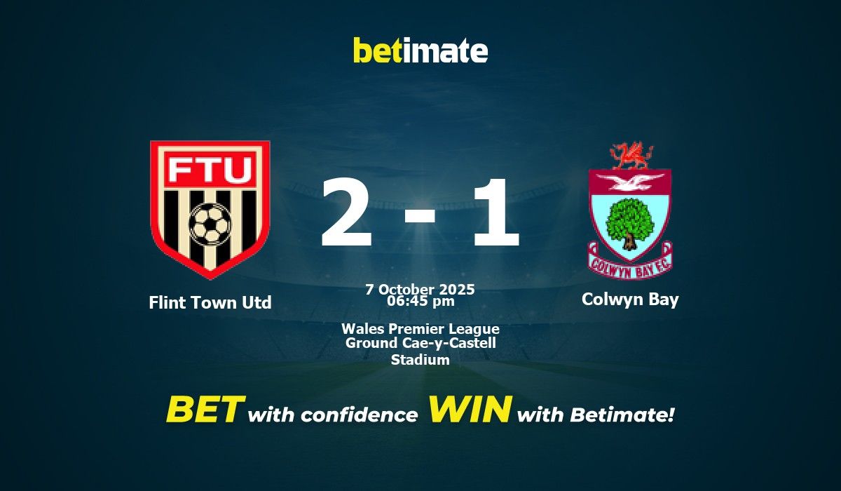Flint Town Utd vs Colwyn Bay Prediction, Odds & Betting Tips 10/07/2025