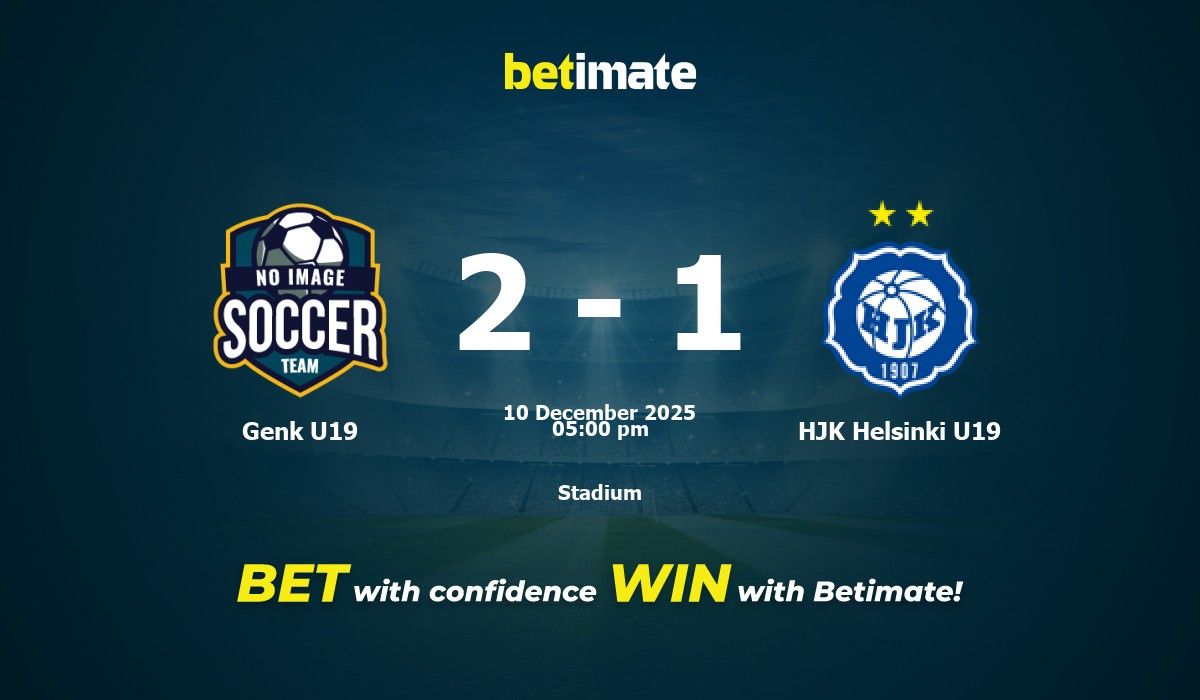 Genk U19 vs HJK Helsinki U19 Prediction, Odds & Betting Tips 12/10/2025