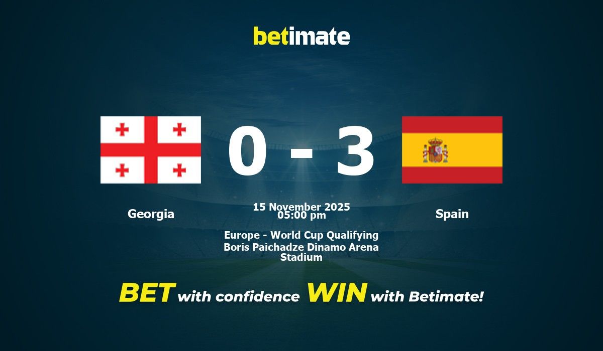 Georgia vs Spain Prediction, Odds & Betting Tips 11/15/2025