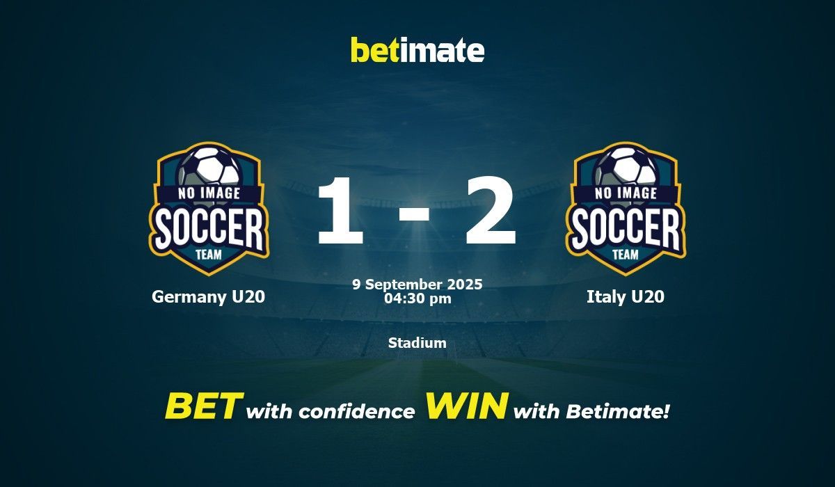 Germany U20 vs Italy U20 Prediction, Odds & Betting Tips 09/09/2025
