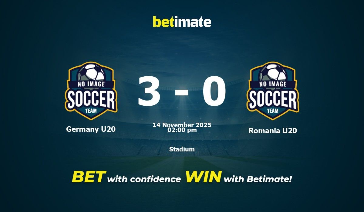 Germany U20 vs Romania U20 Prediction, Odds & Betting Tips 11/14/2025