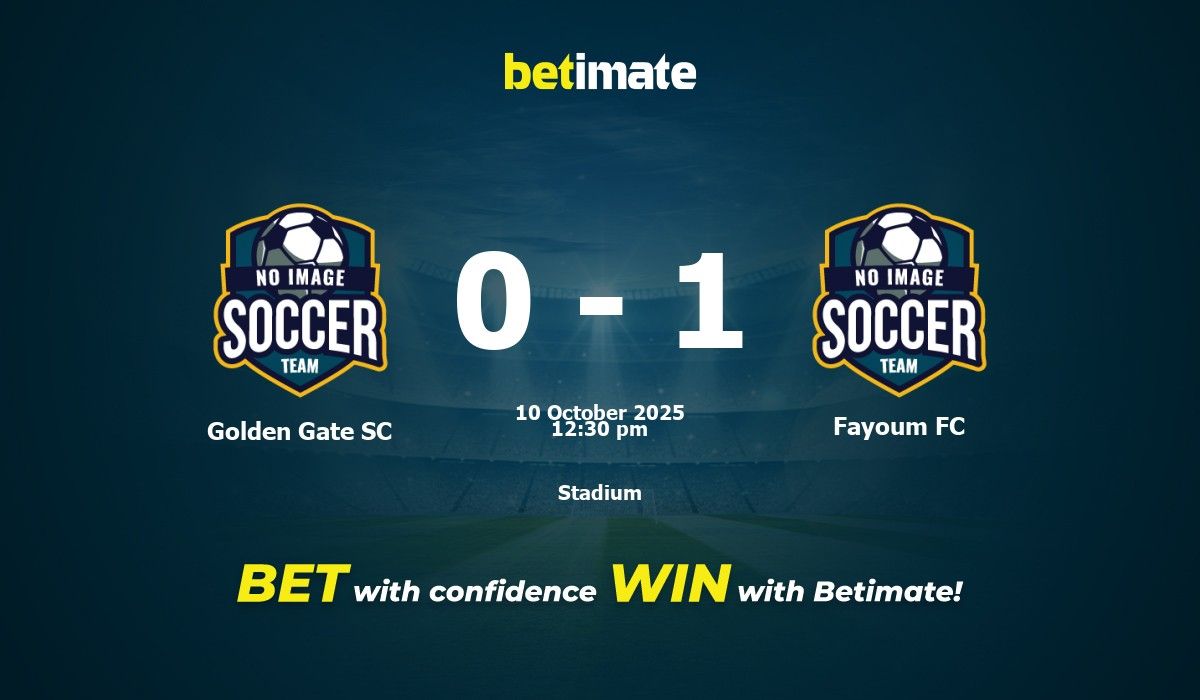 Golden Gate SC vs Fayoum FC Prediction, Odds & Betting Tips 10/10/2025