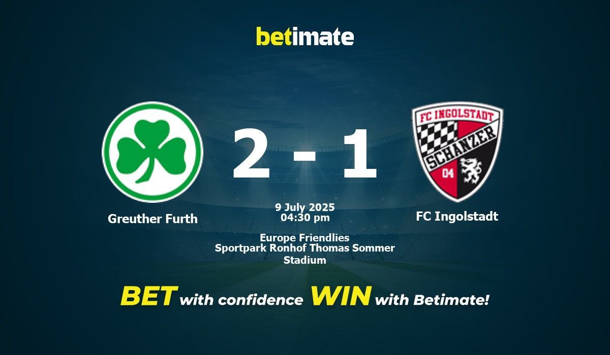 Greuther Furth vs FC Ingolstadt Prediction, Odds & Betting Tips 07/09/2025