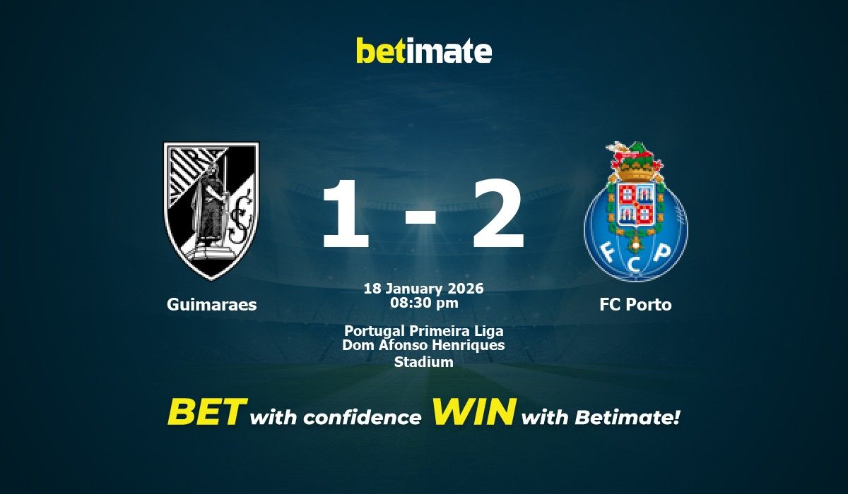 Guimaraes vs FC Porto Prediction, Odds & Betting Tips 01/18/2026