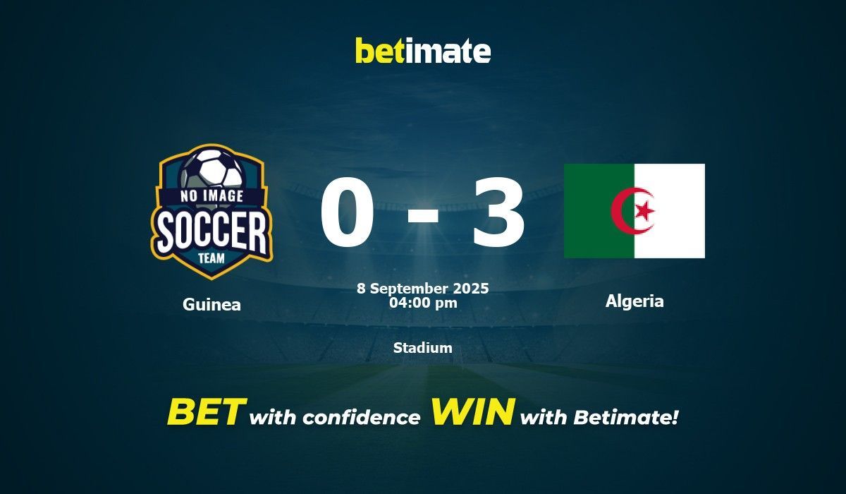 Guinea vs Algeria Prediction, Odds & Betting Tips 09/08/2025