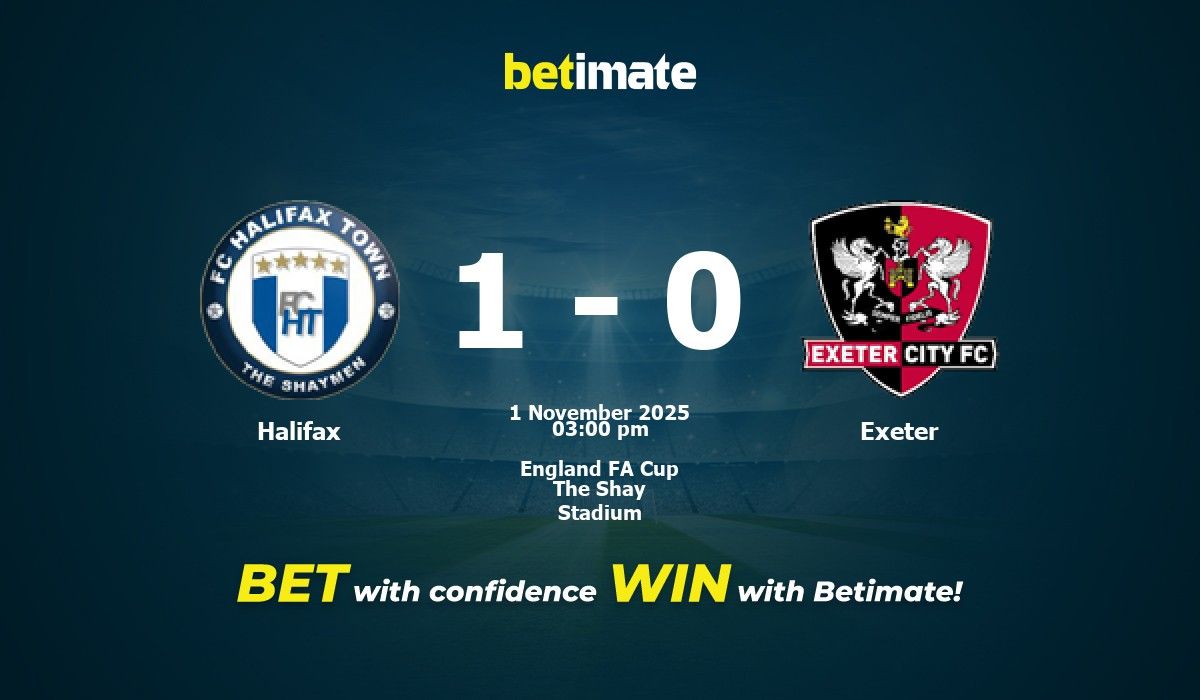 Halifax vs Exeter Prediction, Odds & Betting Tips 11/01/2025