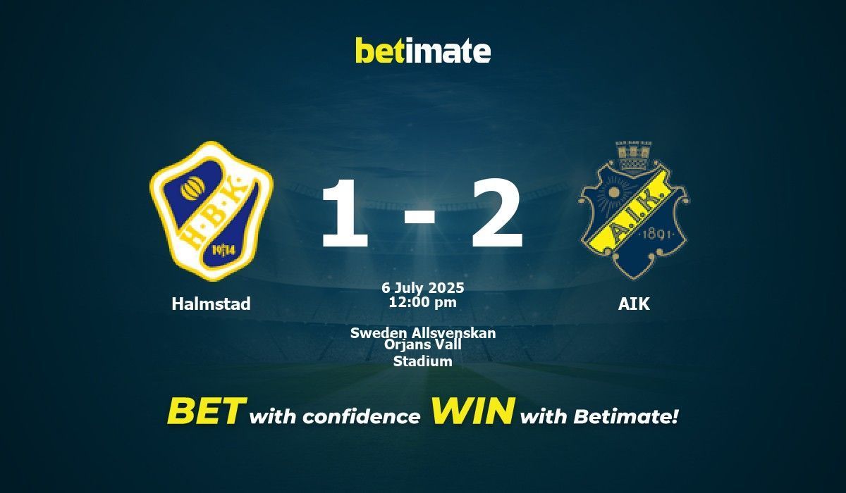 Halmstad vs AIK Prediction, Odds & Betting Tips 07/06/2025