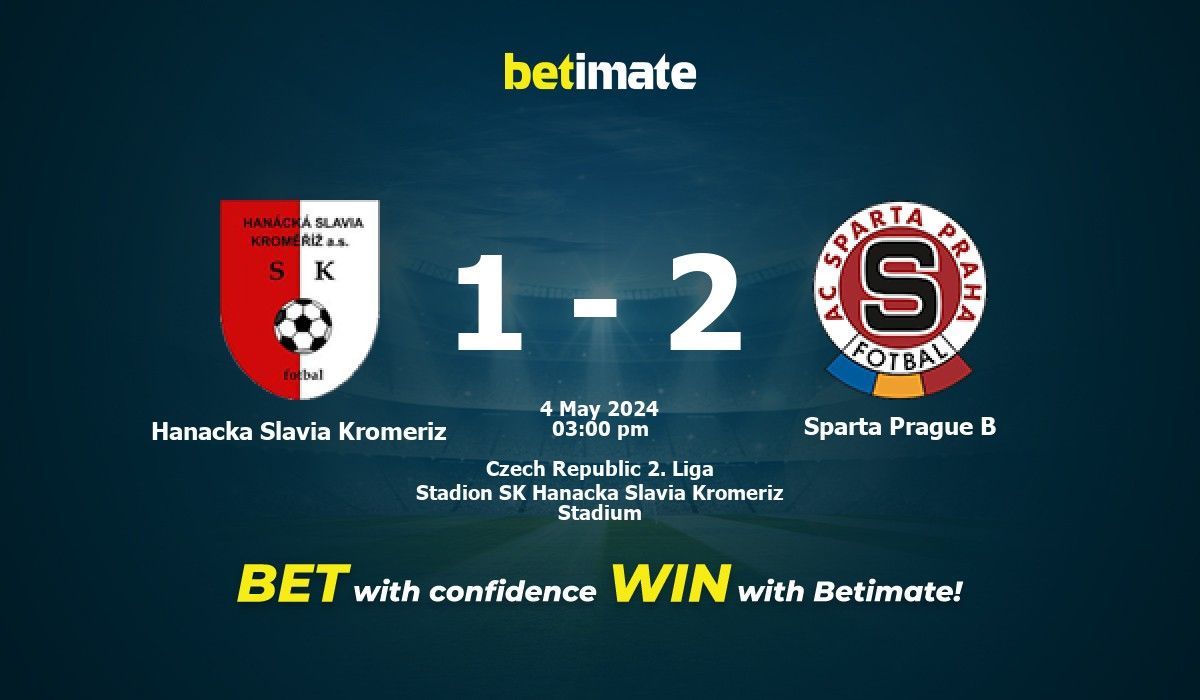 Hanacka Slavia Kromeriz vs Sparta Prague B Prediction, Odds & Betting ...