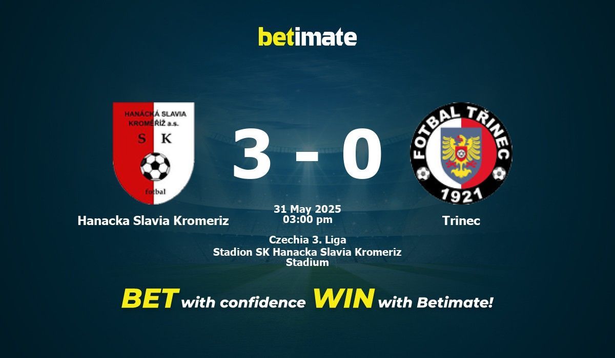 Hanacka Slavia Kromeriz vs Trinec Prediction, Odds & Betting Tips 05/31 ...