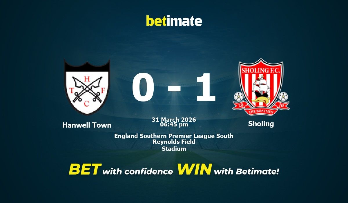 Hanwell Town vs Sholing Prediction, Odds & Betting Tips 03/31/2026