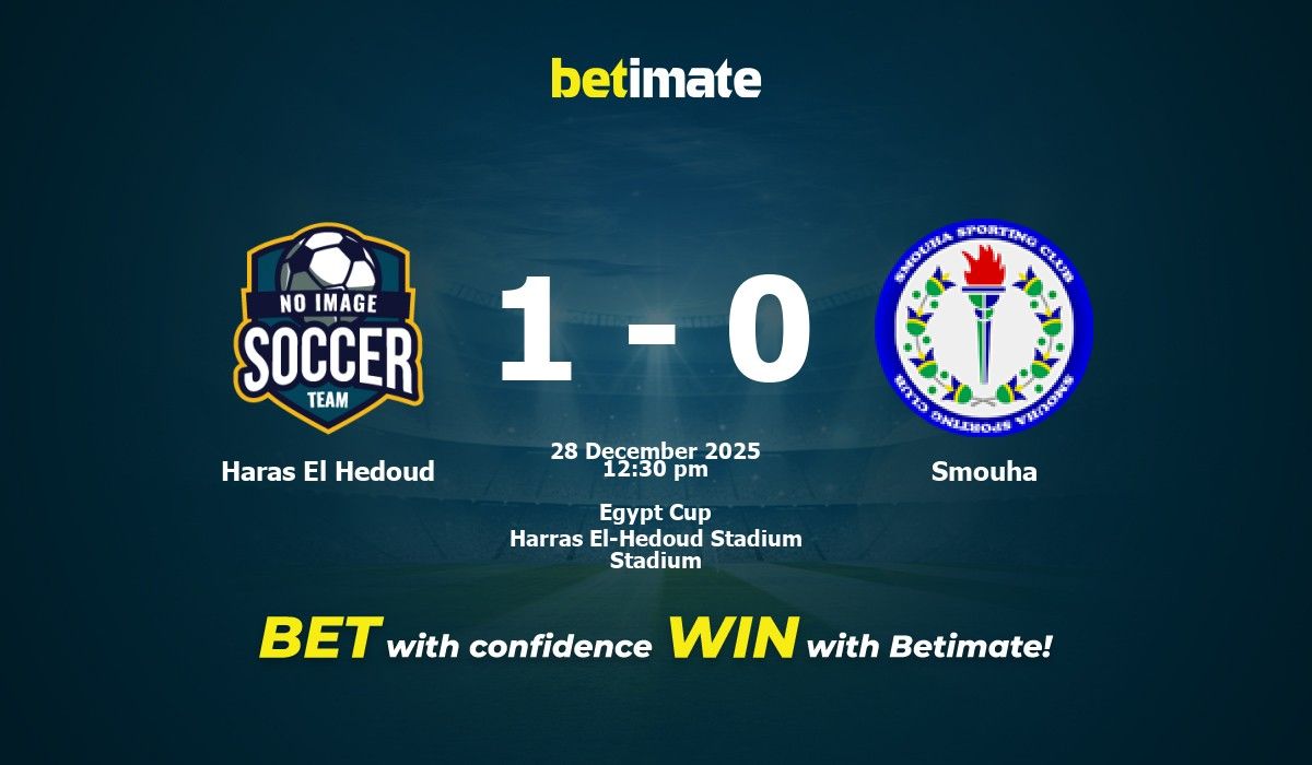 Haras El Hedoud vs Smouha Prediction, Odds & Betting Tips 12/28/2025