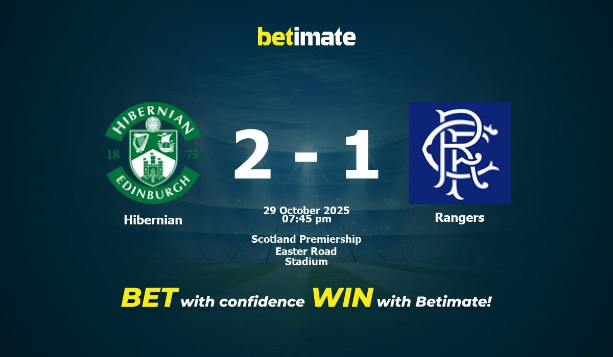 Hibernian vs Rangers Prediction, Odds & Betting Tips 10/29/2025