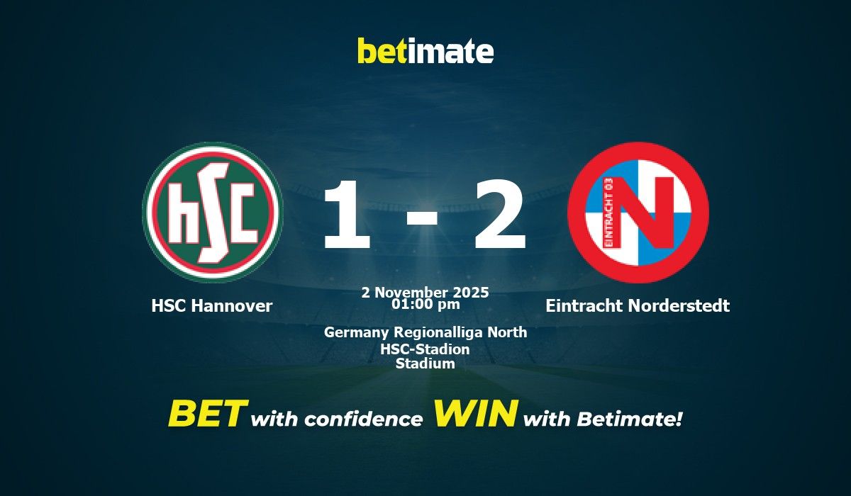 HSC Hannover vs Eintracht Norderstedt 预测、赔率和投注技巧 11/02/2025
