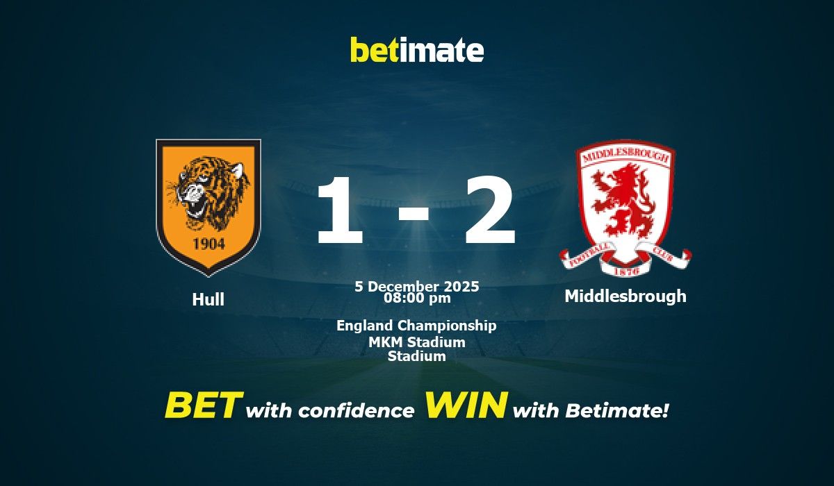 Hull vs Middlesbrough Prediction, Odds & Betting Tips 12/05/2025