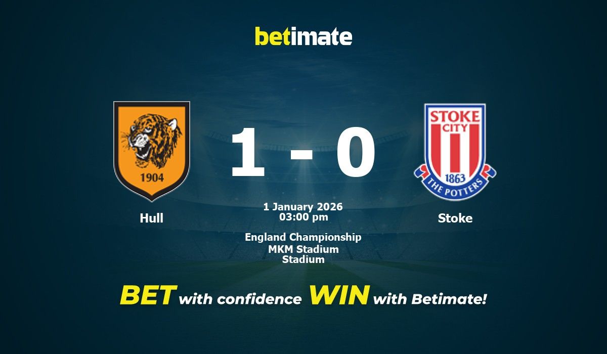 Hull vs Stoke Prediction, Odds & Betting Tips 01/01/2026
