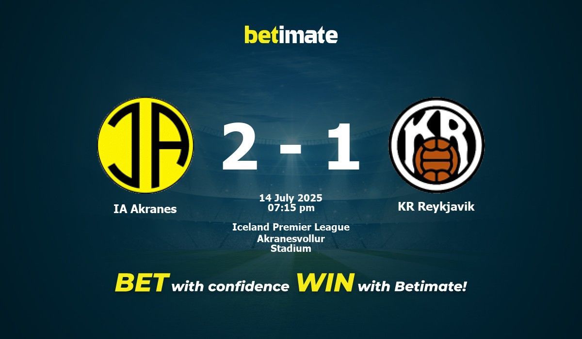 IA Akranes vs KR Reykjavik Prediction, Odds & Betting Tips 07/14/2025
