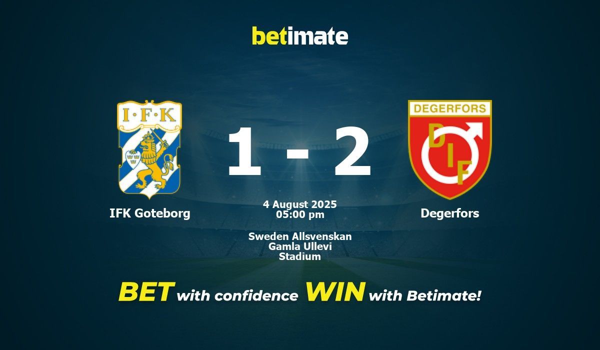 IFK Goteborg vs Degerfors Prediction, Odds & Betting Tips 08/04/2025