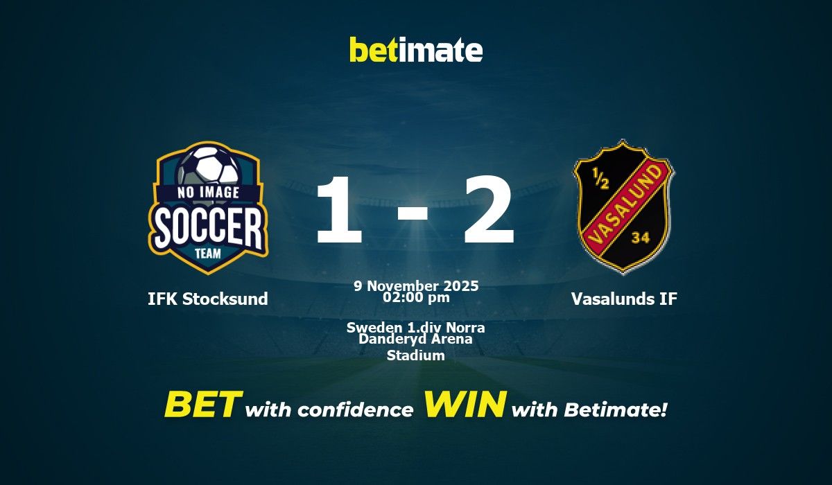 IFK Stocksund vs Vasalunds IF Prediction, Odds & Betting Tips 11/09/2025
