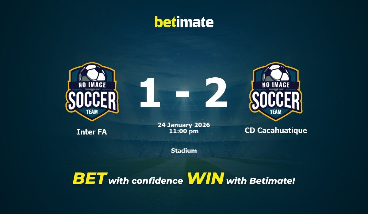 Inter FA vs CD Cacahuatique Prediction, Odds & Betting Tips 01/24/2026