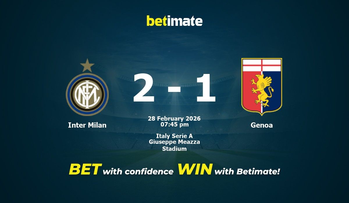 Inter Milan vs Genoa Prediction, Odds & Betting Tips 02/28/2026