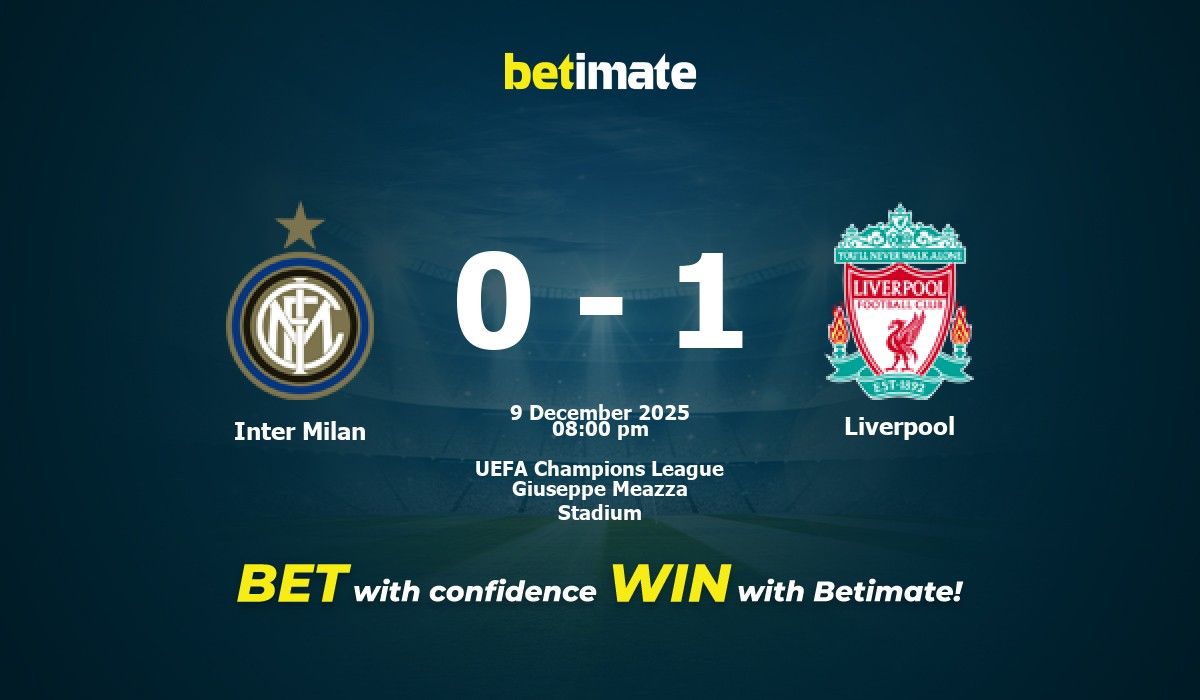 Inter Milan vs Liverpool Prediction, Odds & Betting Tips 12/09/2025