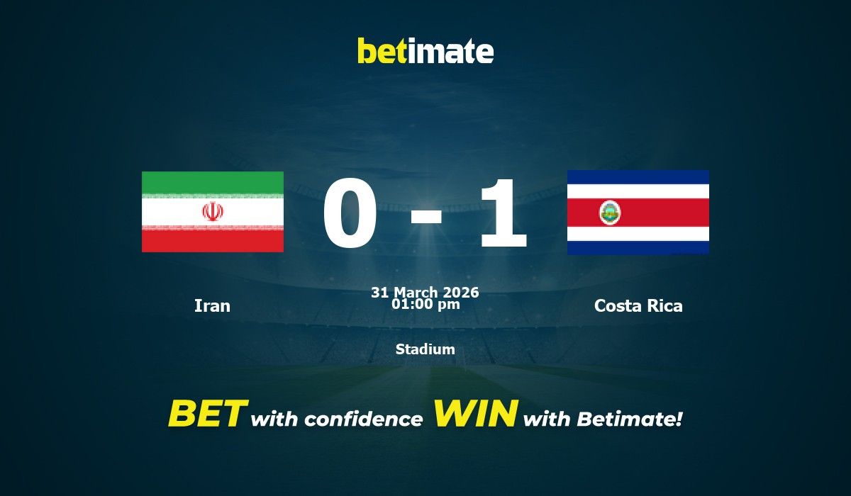 Iran vs Costa Rica Prediction, Odds & Betting Tips 03/31/2026