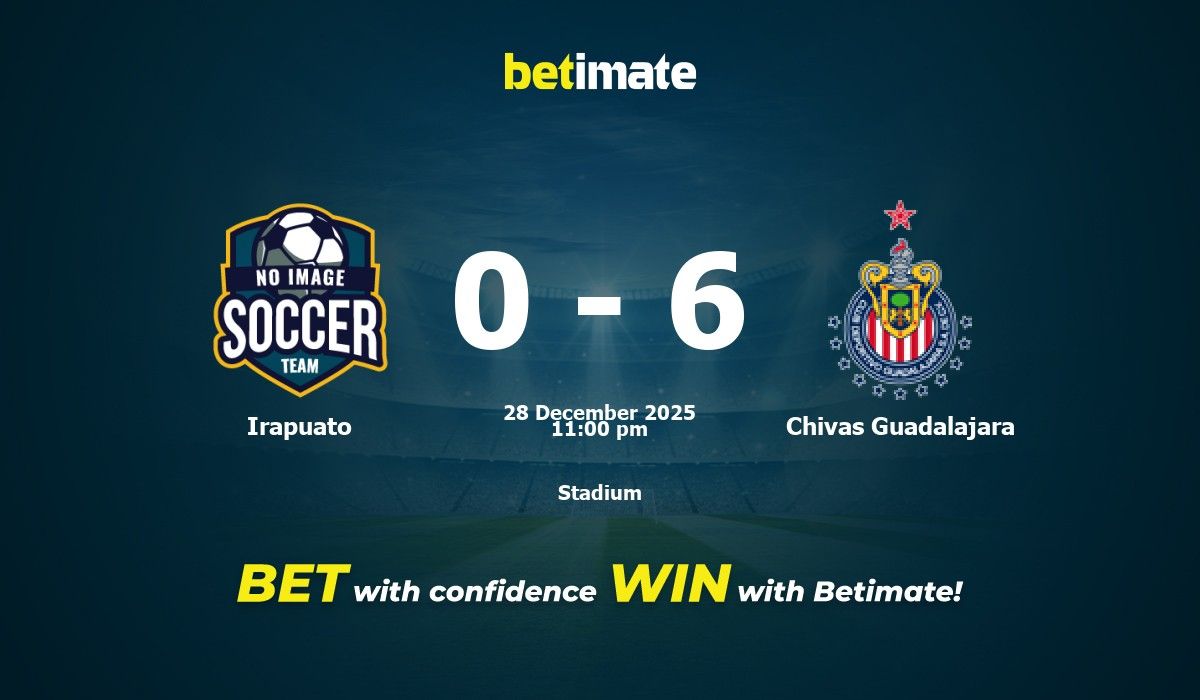 Irapuato vs Chivas Guadalajara Prediction, Odds & Betting Tips 12/28/2025