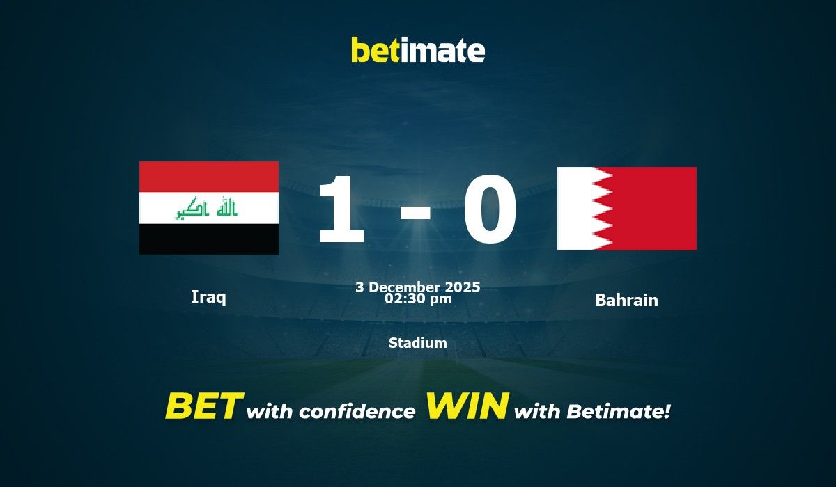 Iraq vs Bahrain Prediction, Odds & Betting Tips 12/03/2025