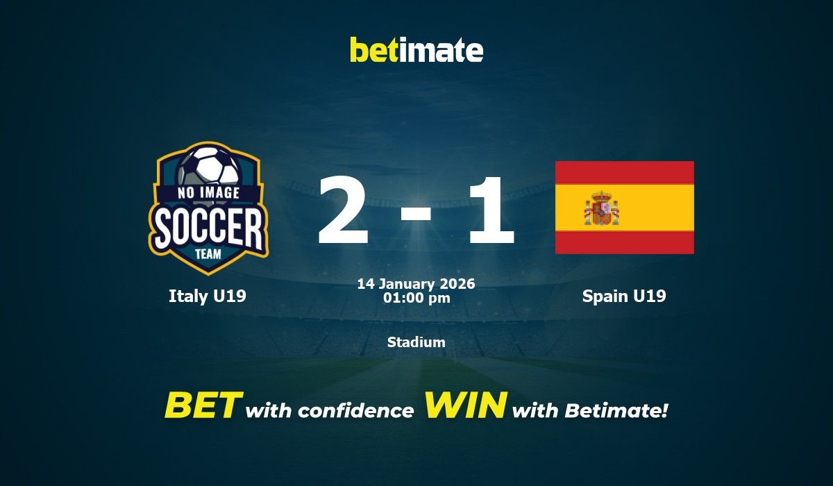 Italy U19 vs Spain U19 Prediction, Odds & Betting Tips 01/14/2026