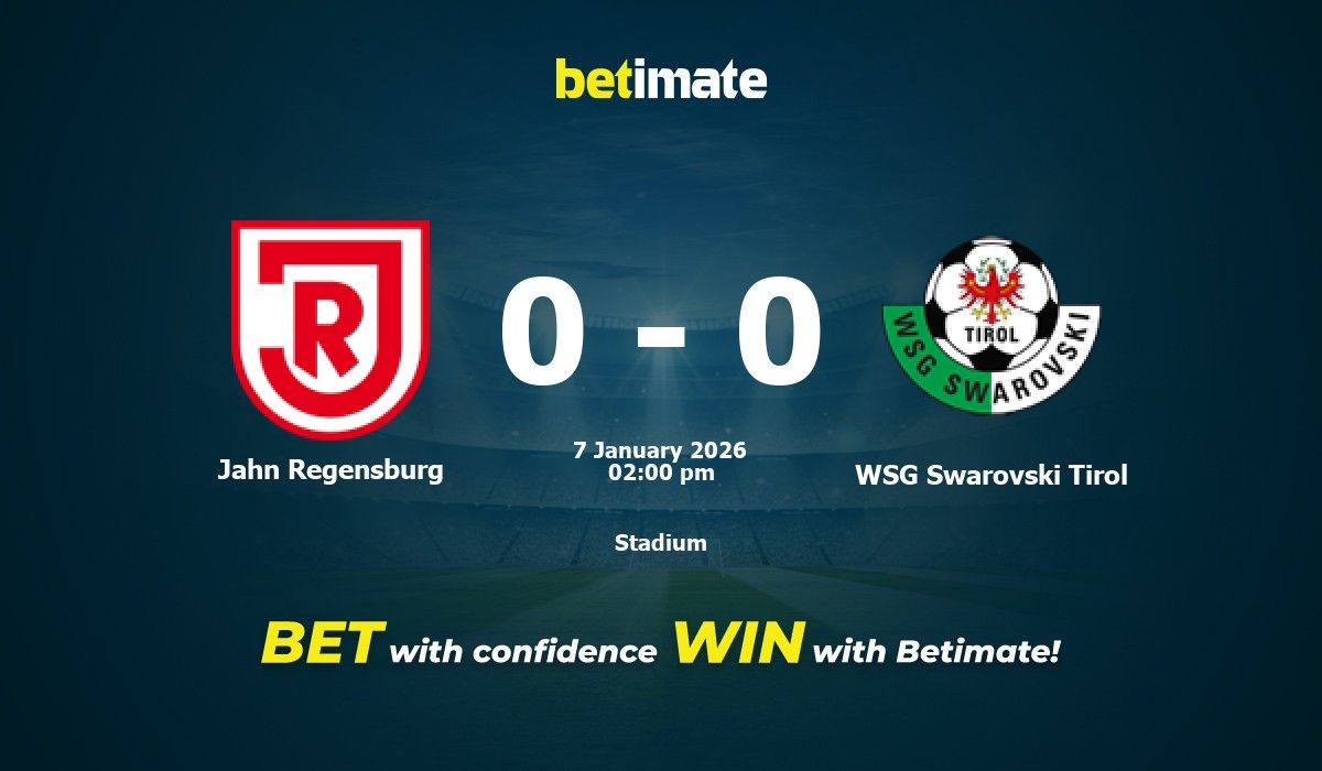 Jahn Regensburg vs WSG Swarovski Tirol Prediction, Odds & Betting Tips ...