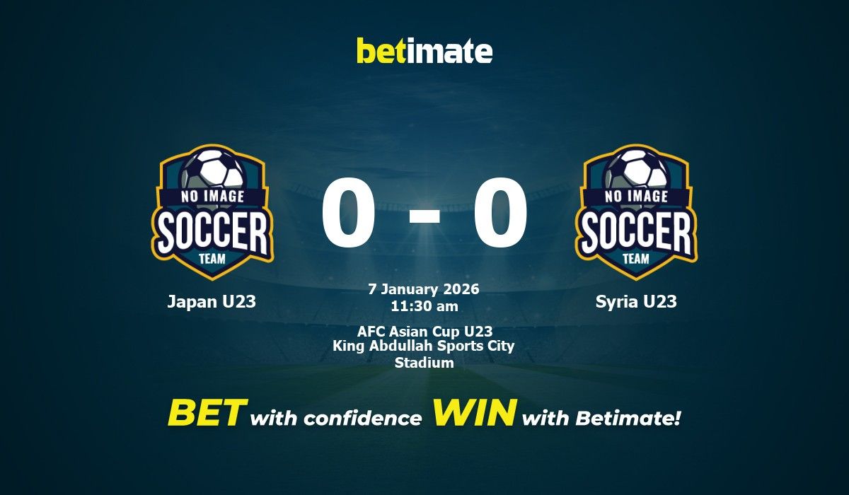 Japan U23 vs Syria U23 Prediction, Odds & Betting Tips 01/07/2026