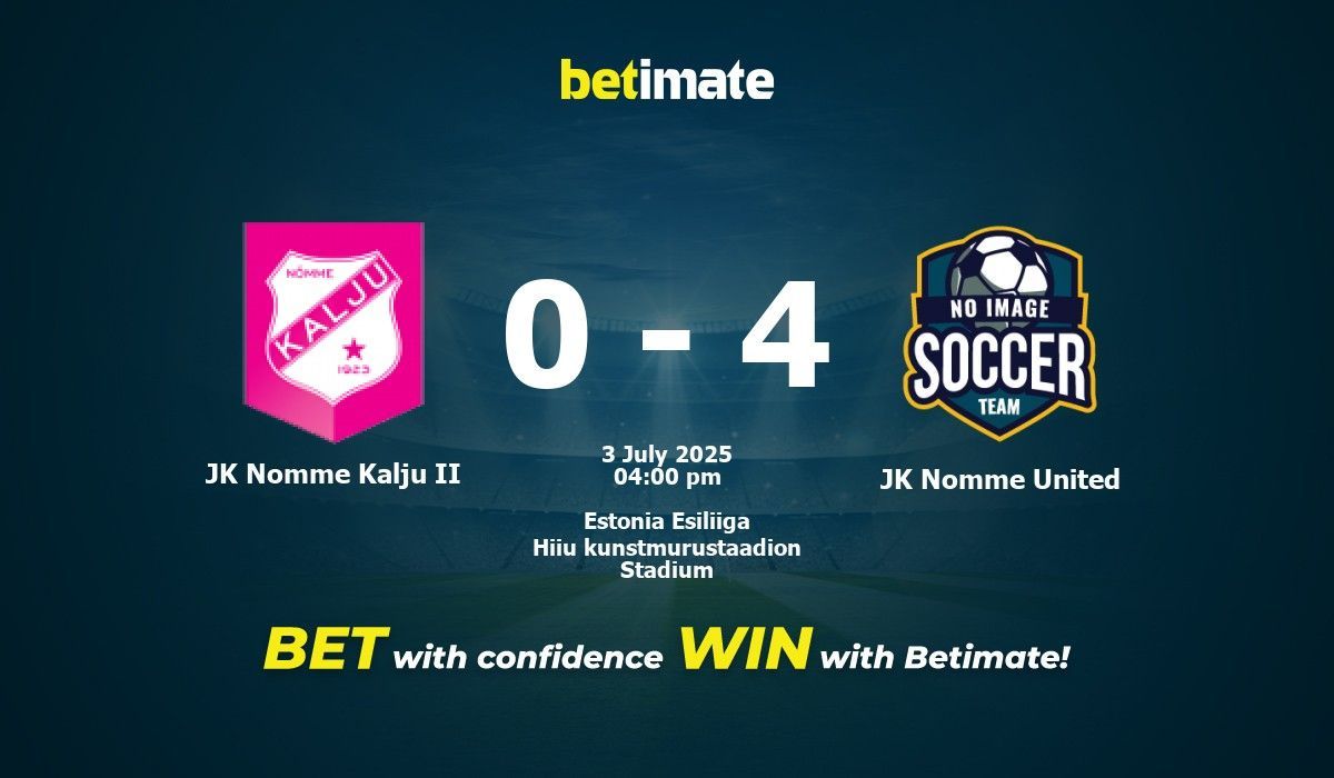 JK Nomme Kalju II vs JK Nomme United Prediction, Odds & Betting Tips 07/03/2025