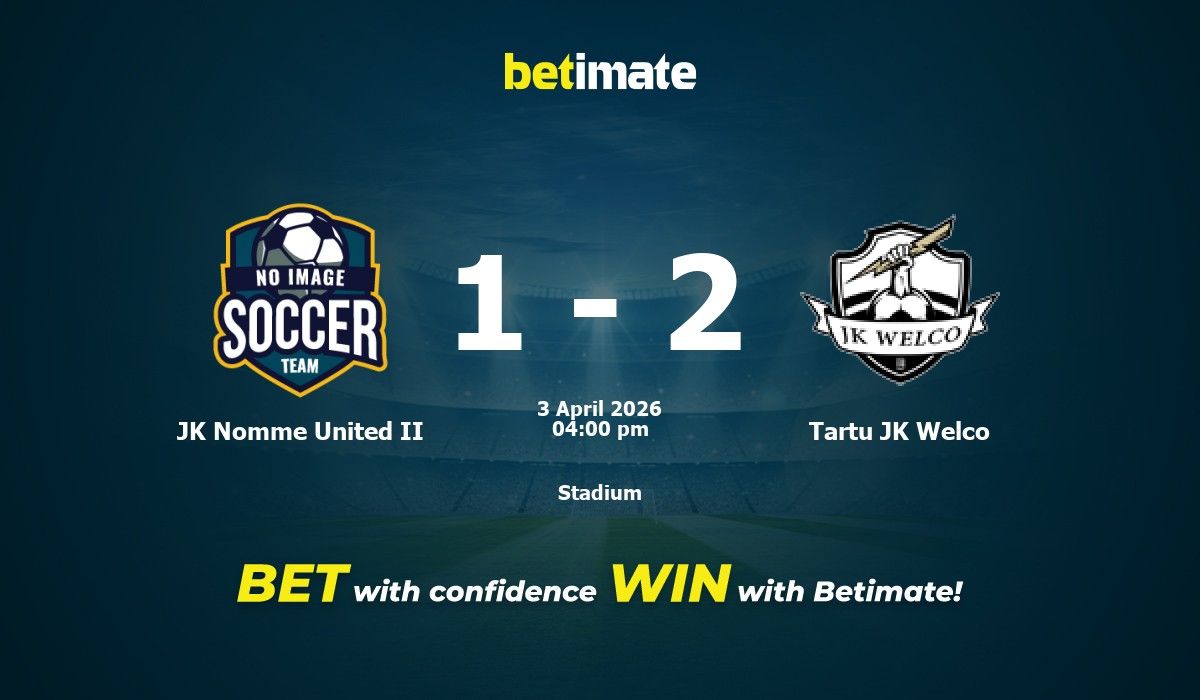JK Nomme United II vs Tartu JK Welco Prediction, Odds & Betting Tips 04 ...