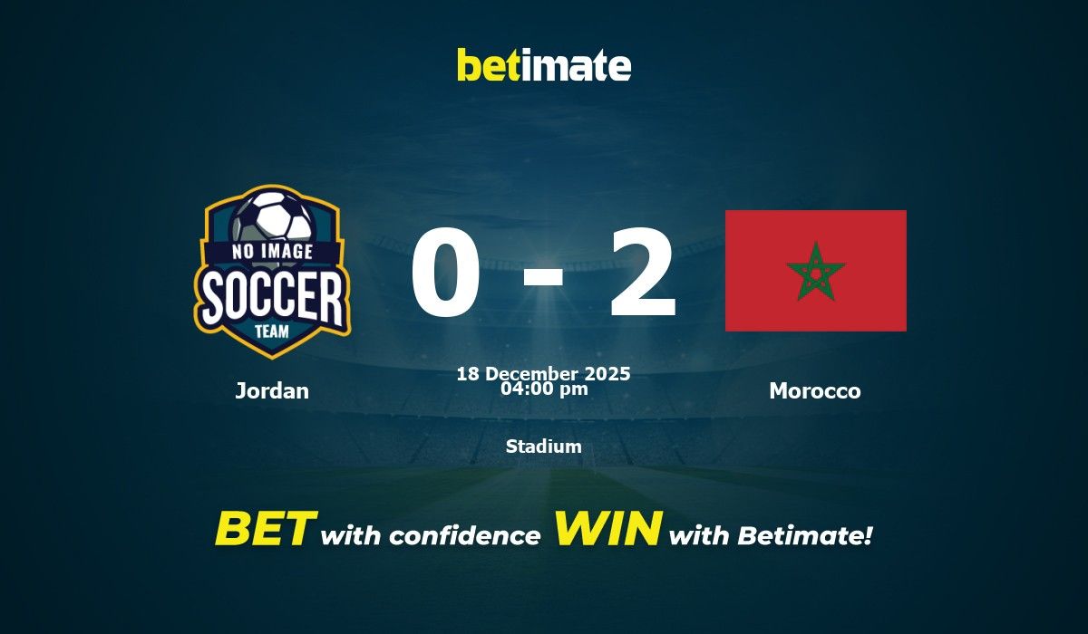 Jordan vs Morocco Prediction, Odds & Betting Tips 12/18/2025