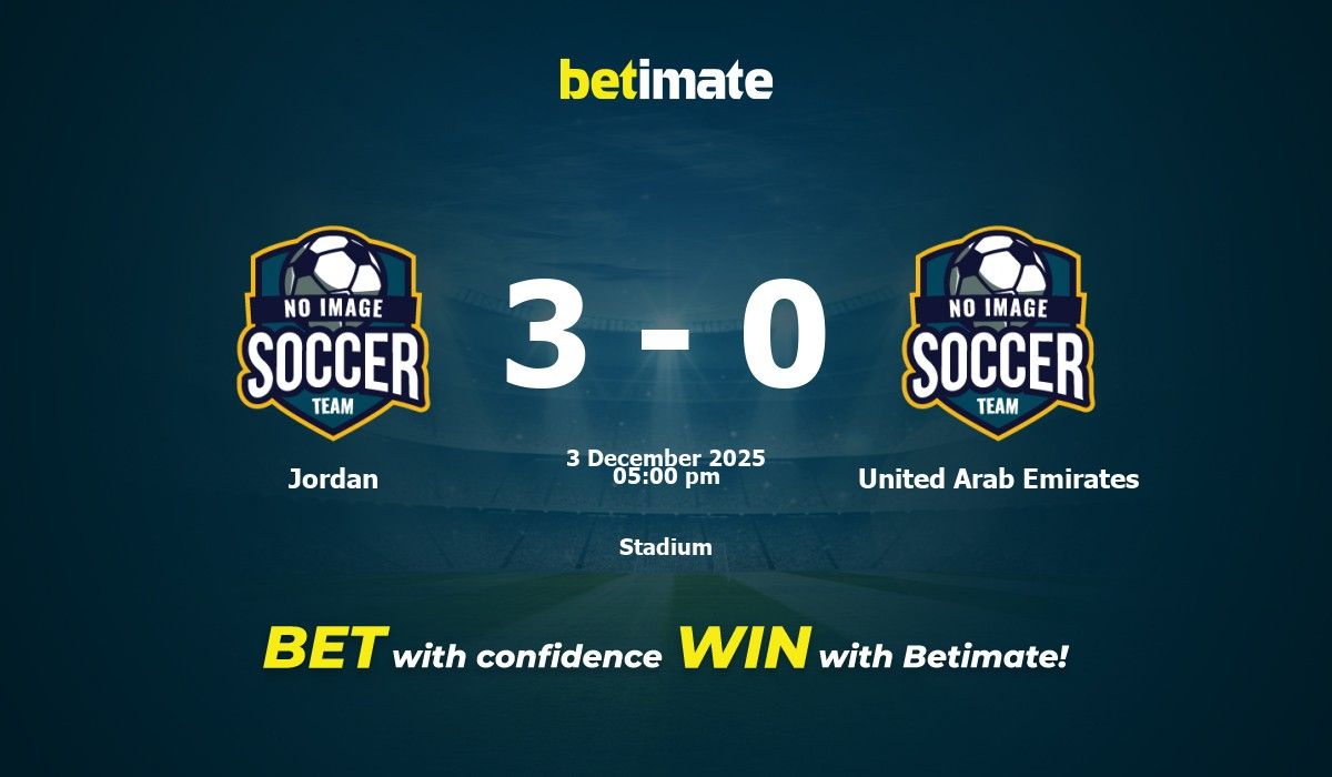 Jordan vs United Arab Emirates Prediction, Odds & Betting Tips 12/03/2025