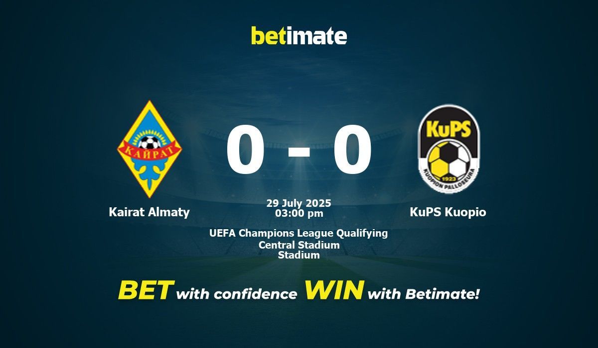 Kairat Almaty vs KuPS Kuopio Prediction, Odds & Betting Tips 07/29/2025