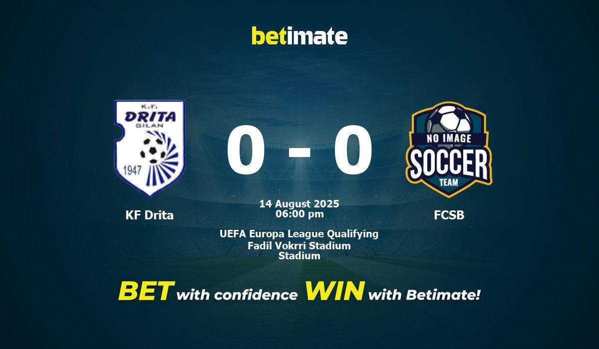 KF Drita vs FCSB Prediction, Odds & Betting Tips 08/14/2025