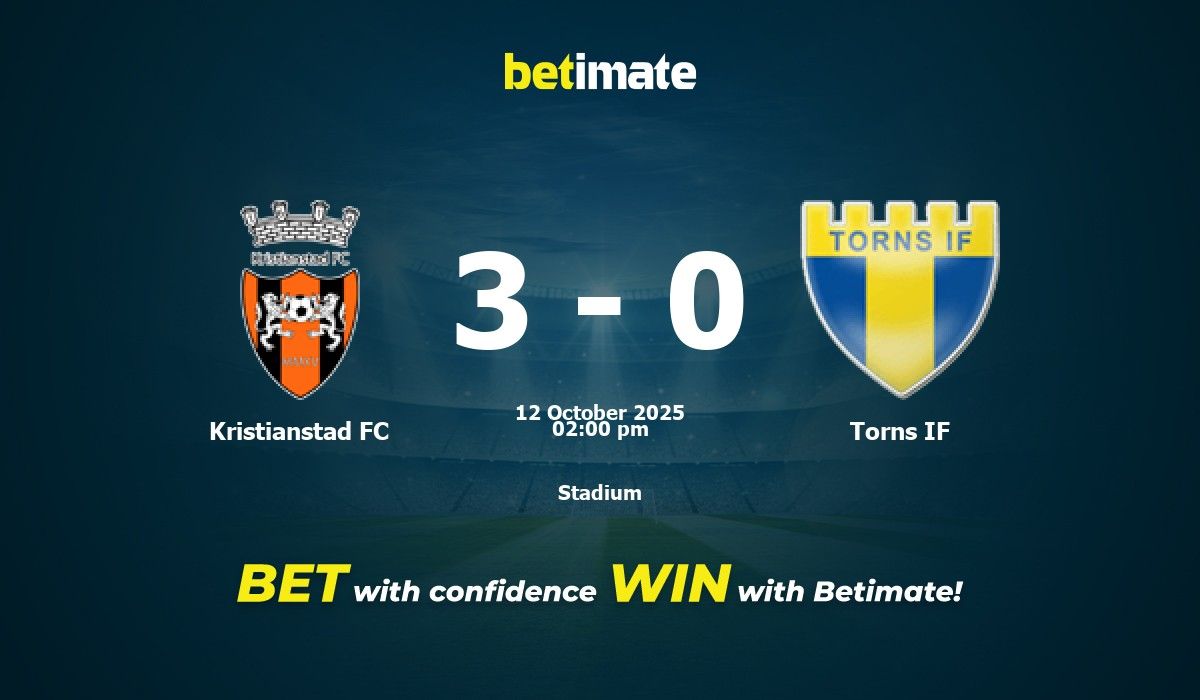 Kristianstad FC vs Torns IF Prediction, Odds & Betting Tips 10/12/2025