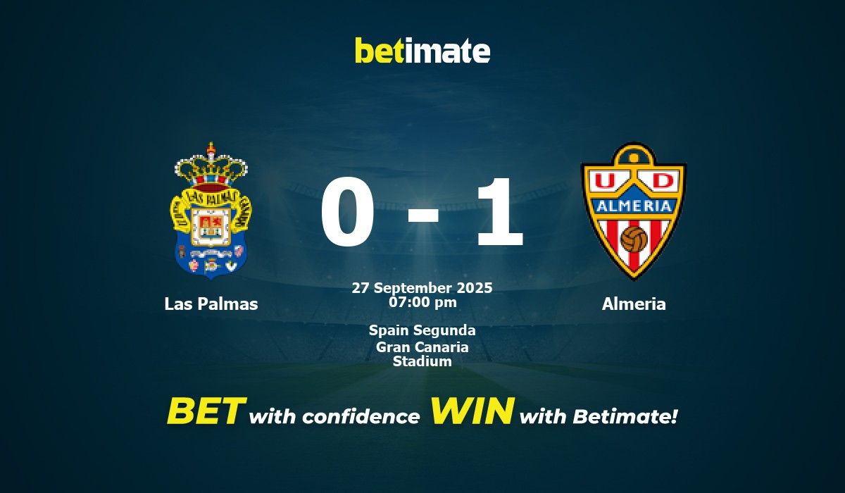 Las Palmas vs Almeria Prediction, Odds & Betting Tips 09/27/2025