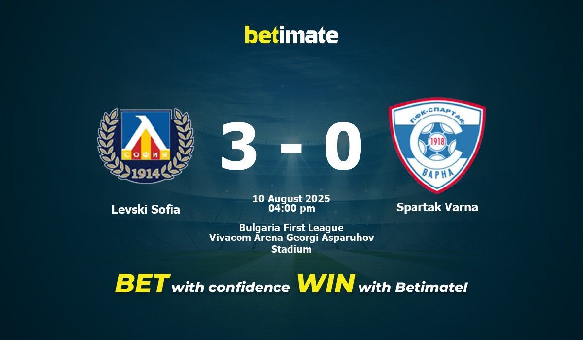 Levski Sofia vs Spartak Varna Prediction, Odds & Betting Tips 08/10/2025