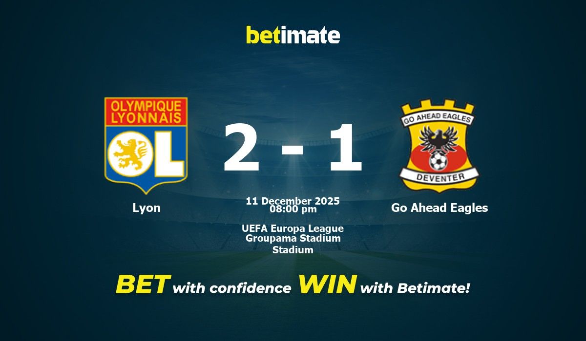 Lyon vs Go Ahead Eagles Prediction, Odds & Betting Tips 12/11/2025