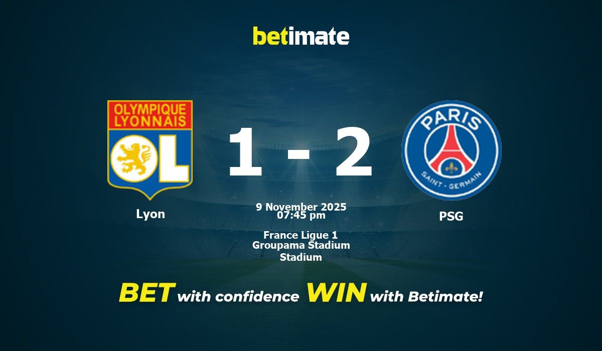 Lyon vs PSG Prediction, Odds & Betting Tips 11/09/2025