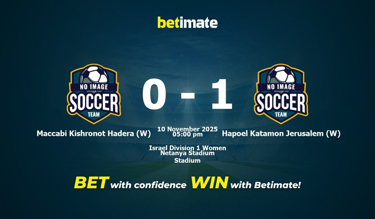 Maccabi Kishronot Hadera (W) vs Hapoel Katamon Jerusalem (W) Prediction, Odds & Betting Tips 11 ...