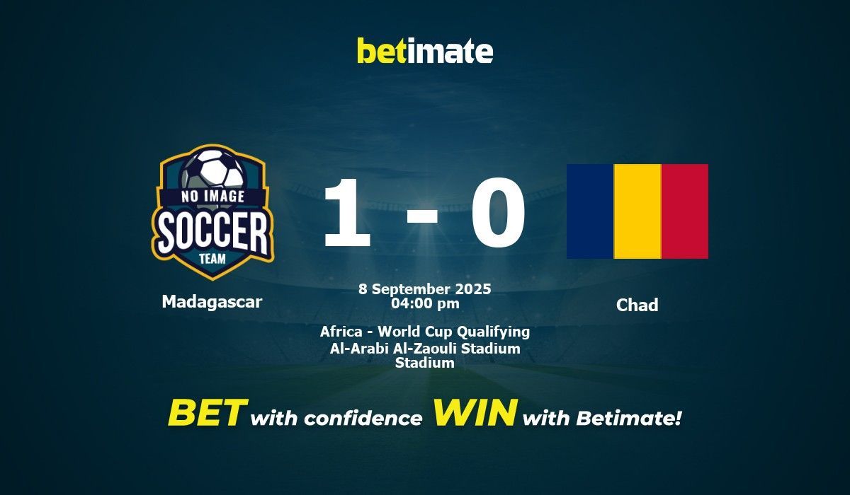Madagascar vs Chad Prediction, Odds & Betting Tips 09/08/2025